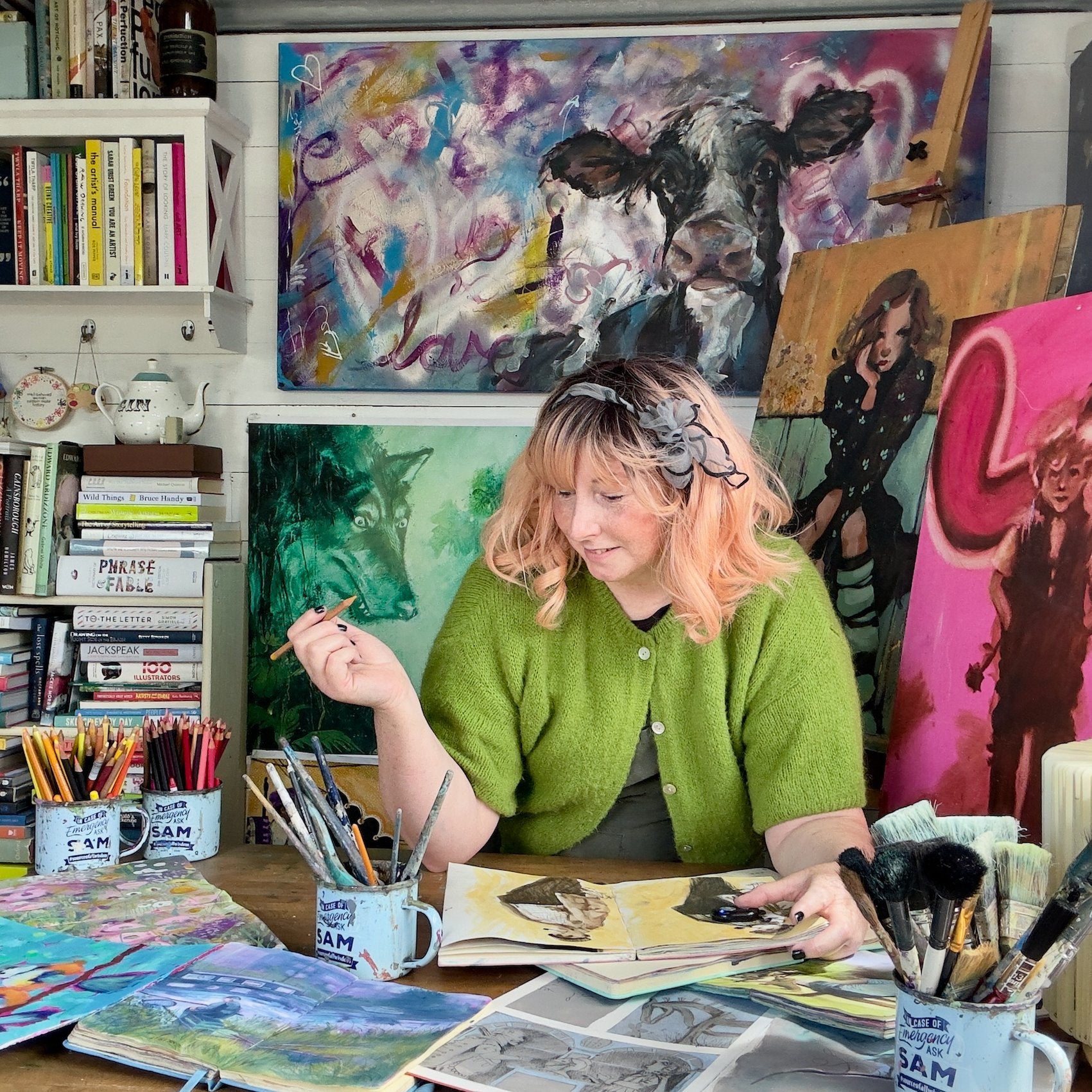 Inside the Studio – Sam Morris Cow Art