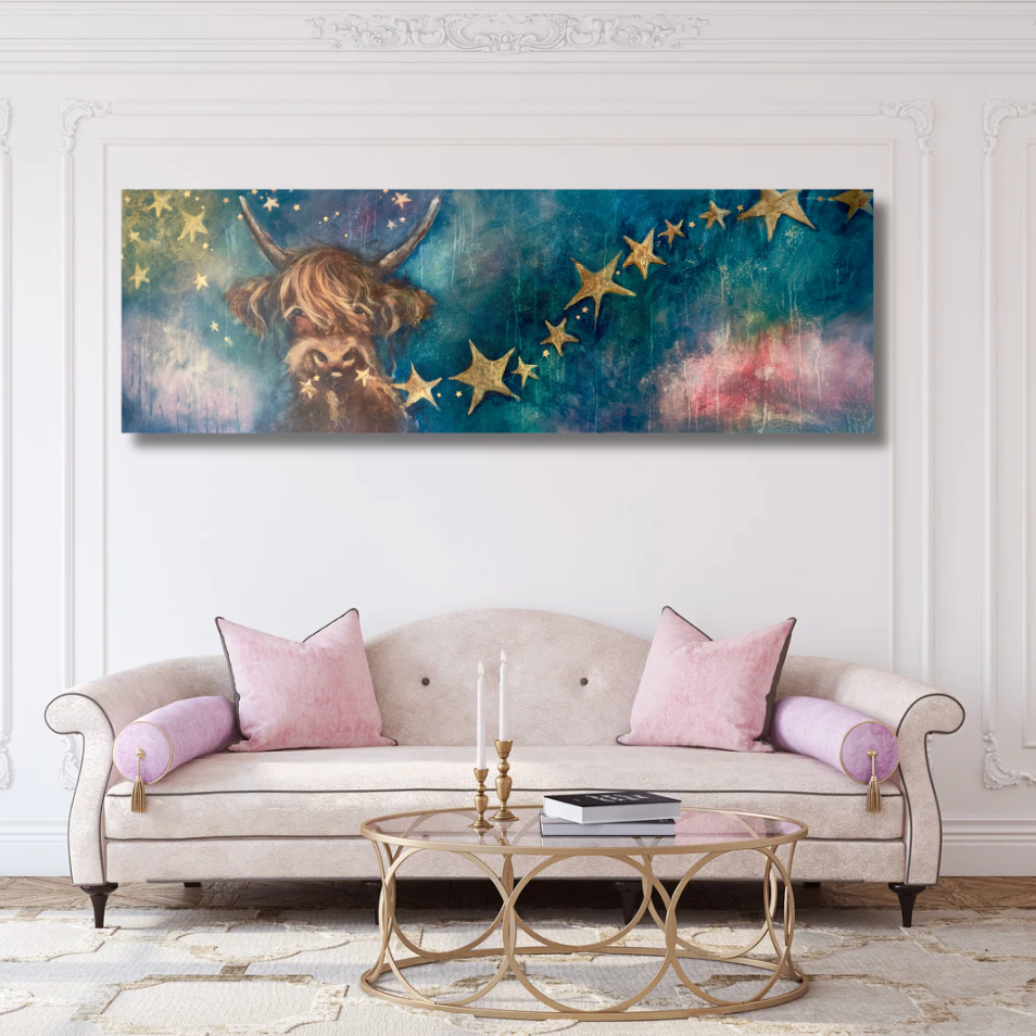 "A Little Light to Carry On" - The Original Painting – Sam Morris Cow Art