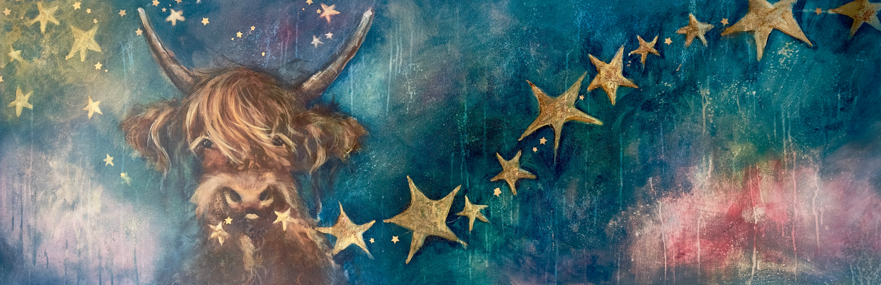 "A Little Light to Carry On" - The Original Painting – Sam Morris Cow Art