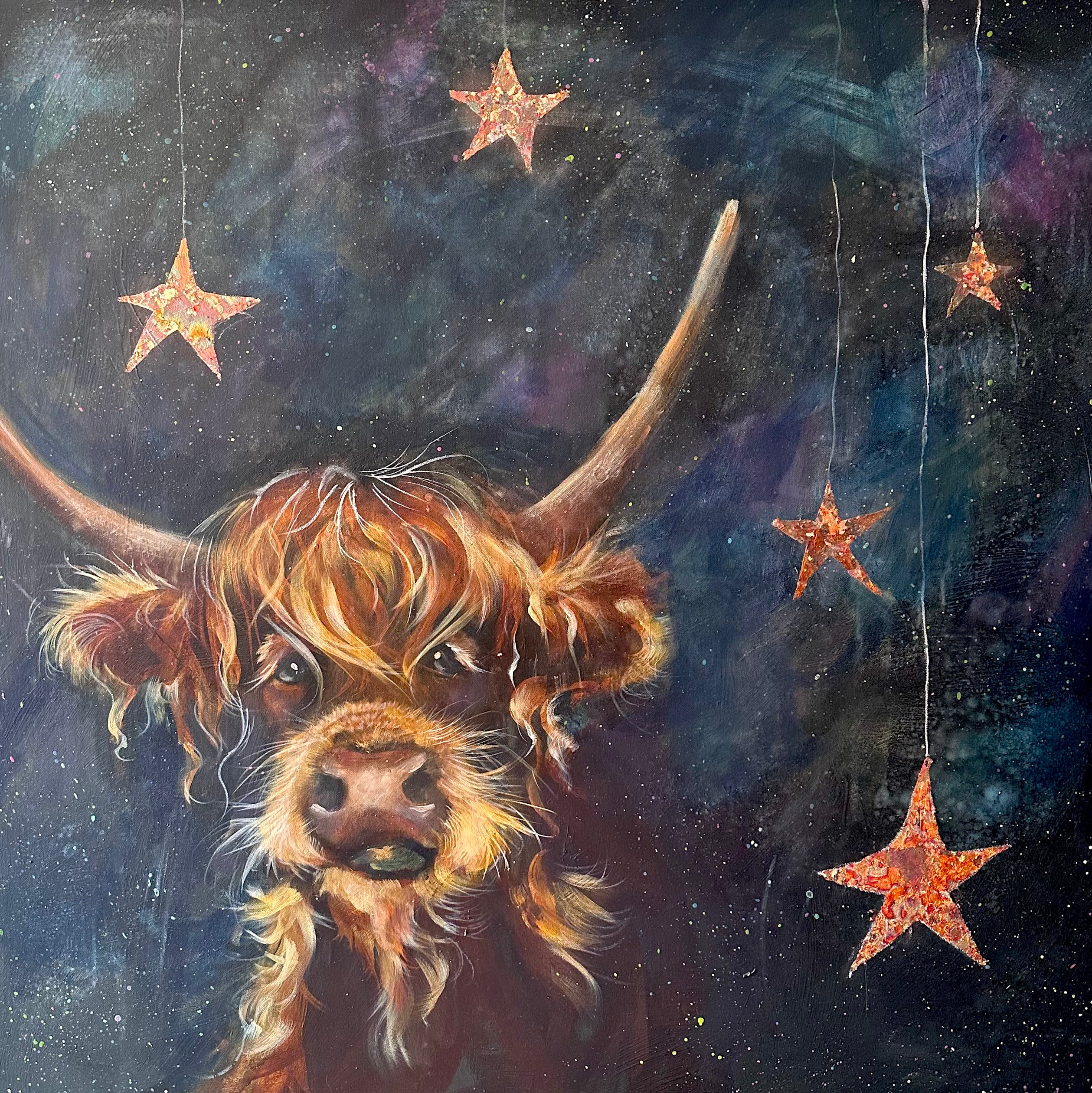 "My Stars" - the original painting – Sam Morris Cow Art