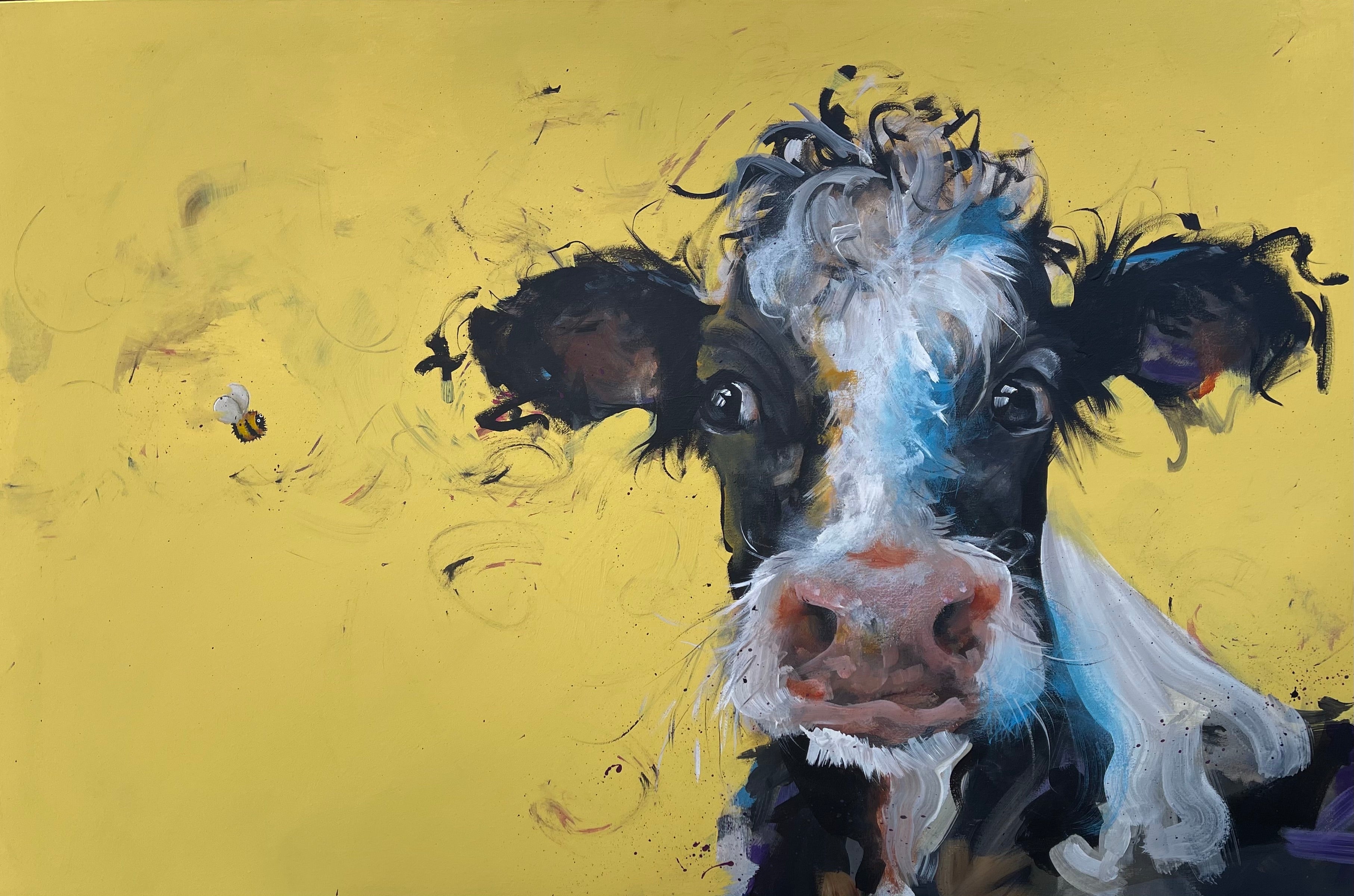 Take it easy - the original painting – Sam Morris Cow Art